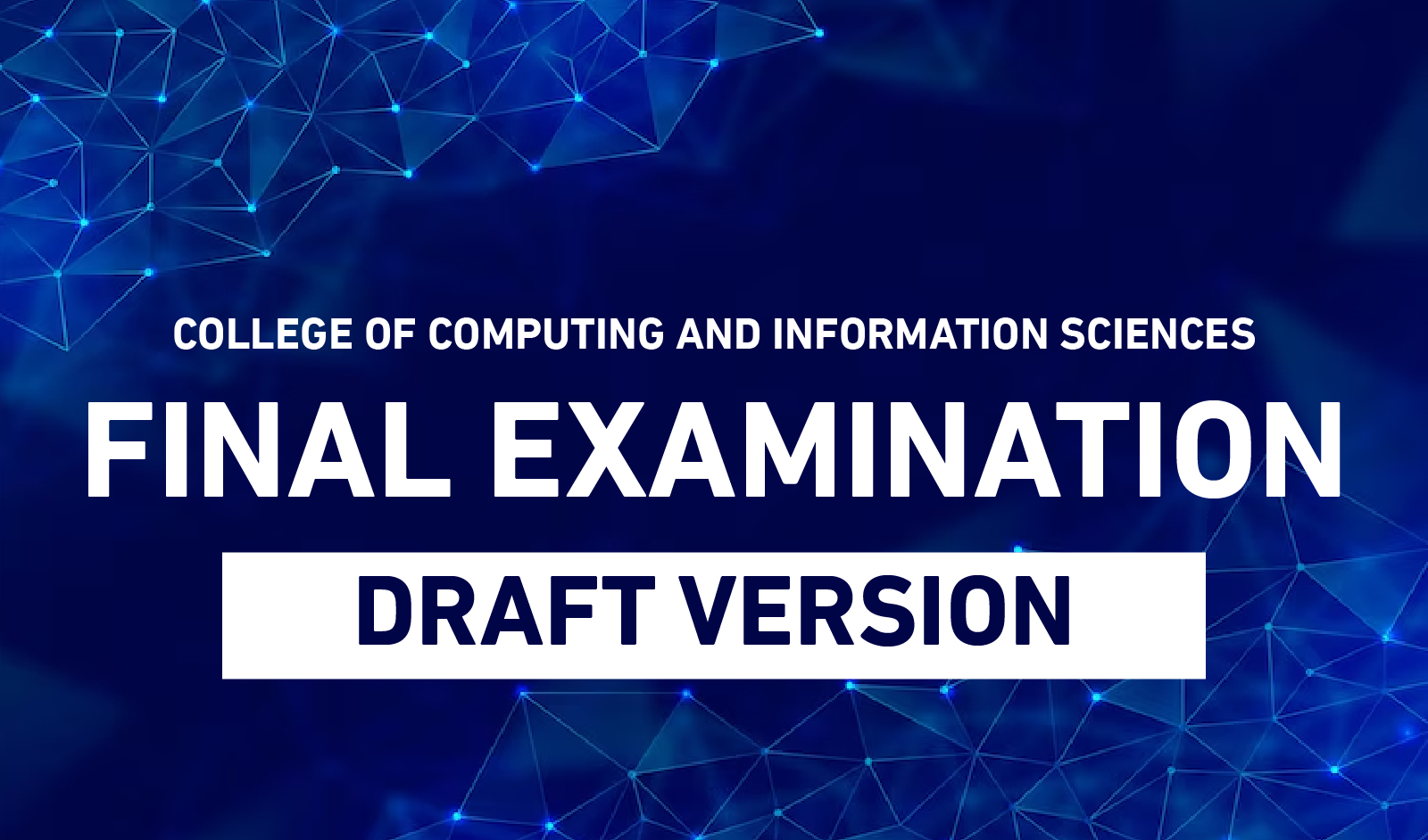 Final Exam Timetable - Draft version