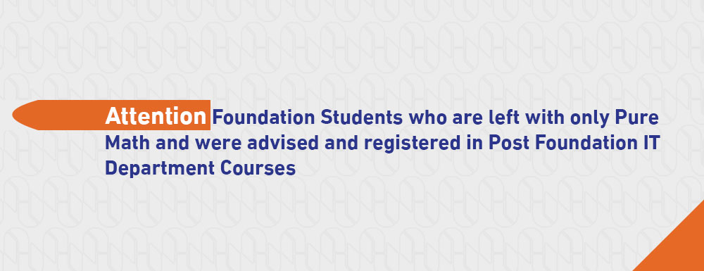 Attention: Foundation Students who are left with only Pure Math and ...