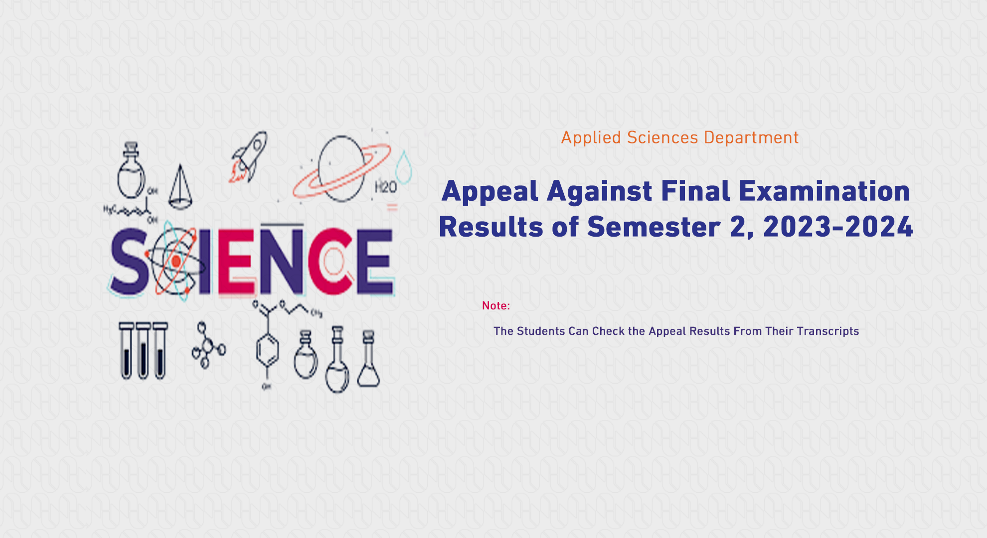 Appeal Against Final Examination Result of Semester 2, 2023-2024
