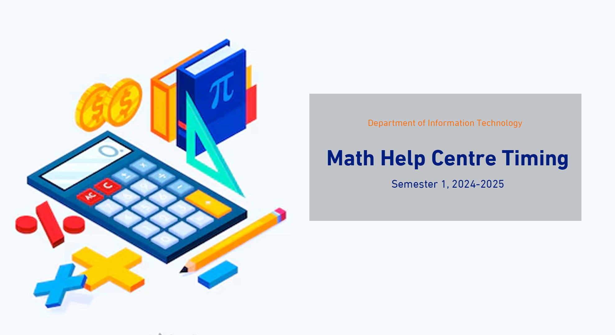 Math Help Centre Timing - semester 1, 2024-2025