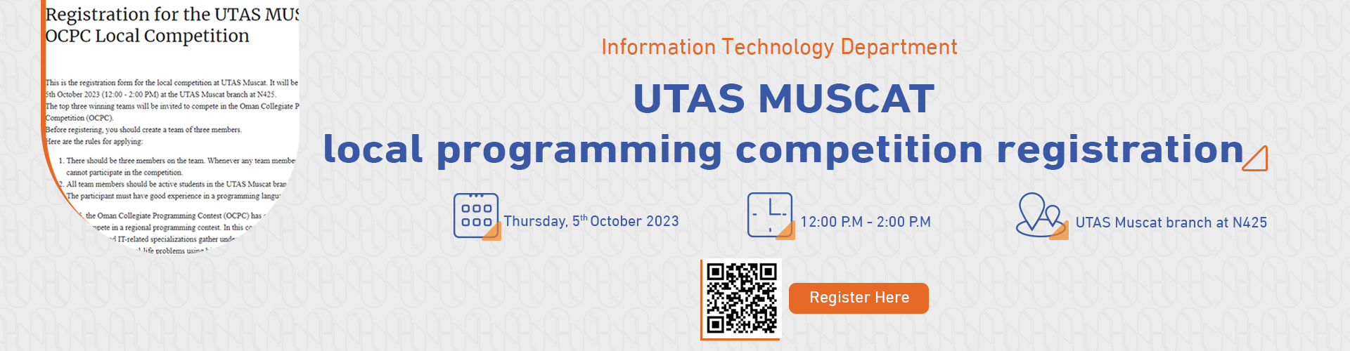 UTAS MUSCAT local programming competition registration