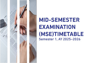 MID-SEMESTER EXAMINATION (MSE) TIMETABLE Semester 1, AY 2025–2026