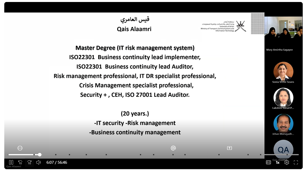 IT continuity framework and risk management