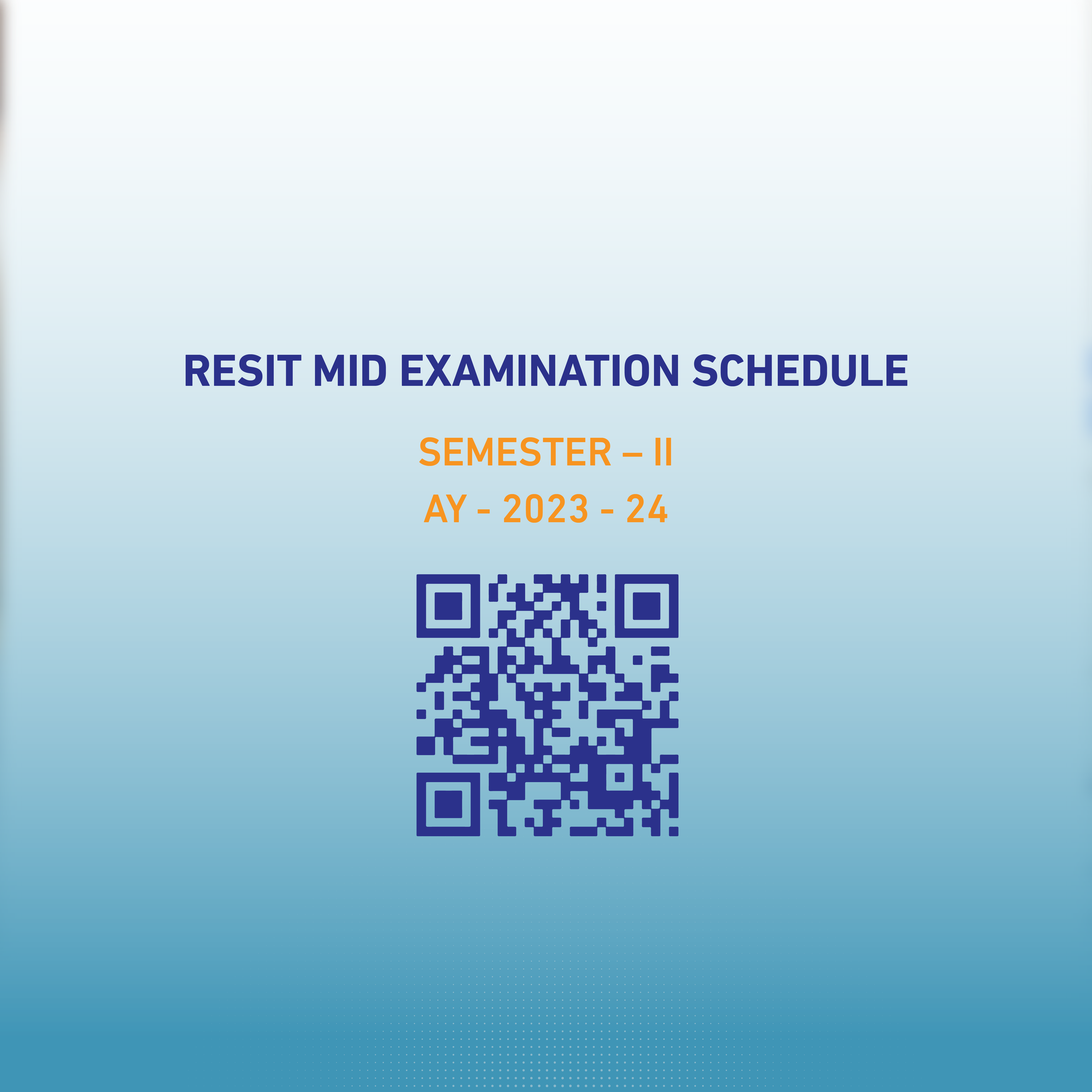 RESIT MID EXAMINATION SCHEDULE