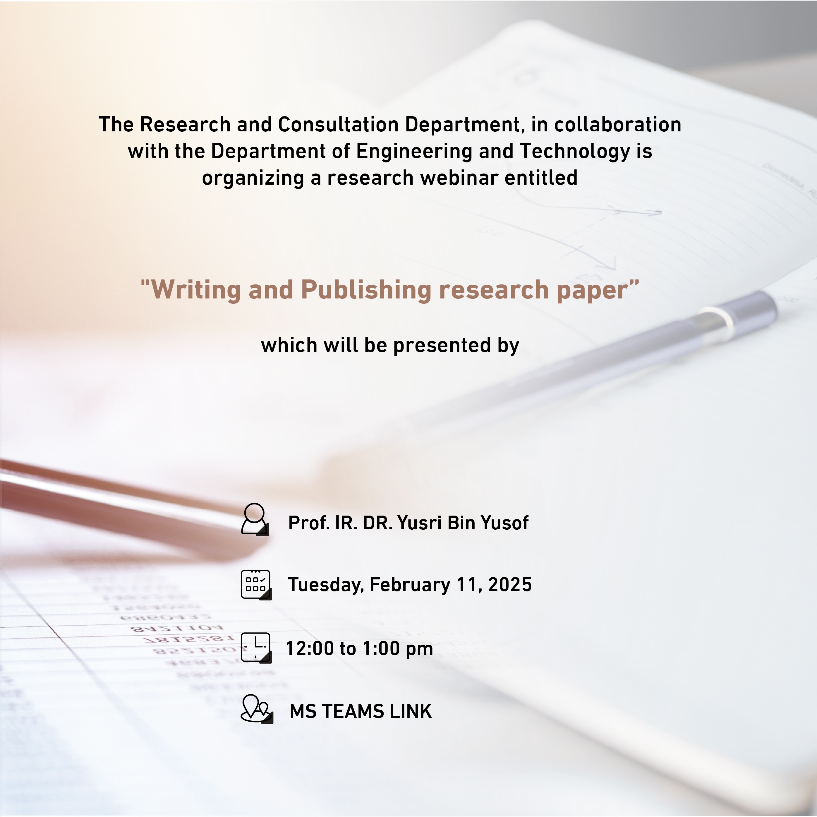 Writing and Publishing research paper workshop